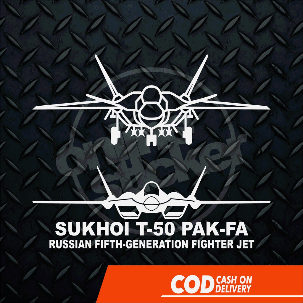 Jual Stiker Pesawat tempur sukhoi utk kaca belakang | sticker cutting ...