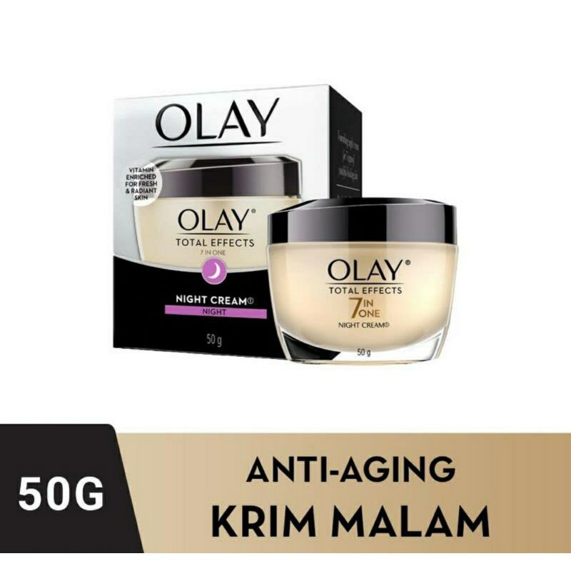 Jual OLAY Total Effects 7 in One Anti Ageing Night Cream 50g Olay Anti Agieng Cream Malam 50g ...