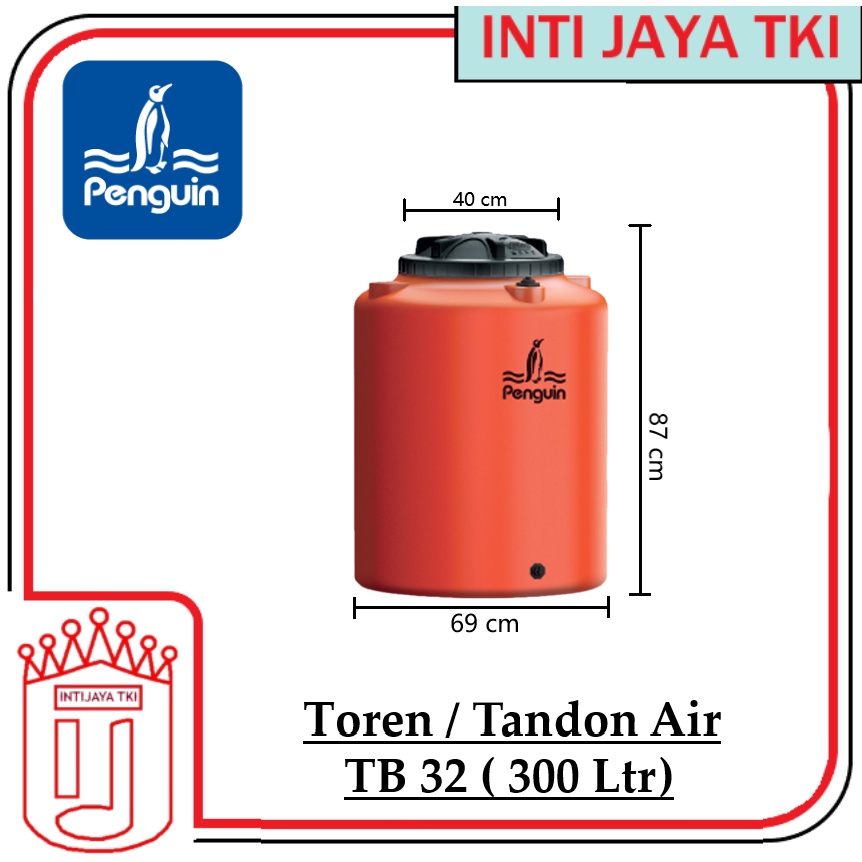 Jual TB 32 (300 LTR) TOREN / TANDON AIR PVC PENGUIN ORIGINAL | Shopee Indonesia