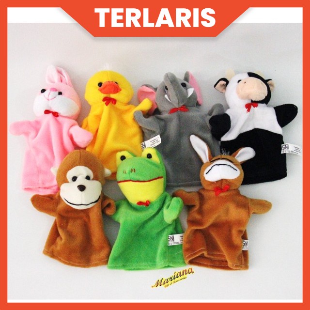 Jual Boneka Tangan Kelinci/Bebek/Gajah/Sapi/Keledai/Kerropy/Monyet ...