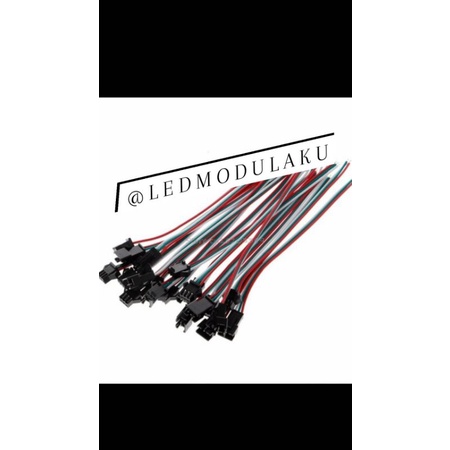 Jual Kabel connector 3 pin SM male female pair (1 set) 10 pcs - bisa ...