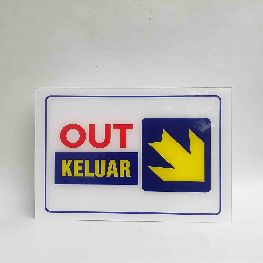 Jual Akrilik Sign Out - Keluar, Akrilik Penunjuk Arah Masuk | Shopee ...