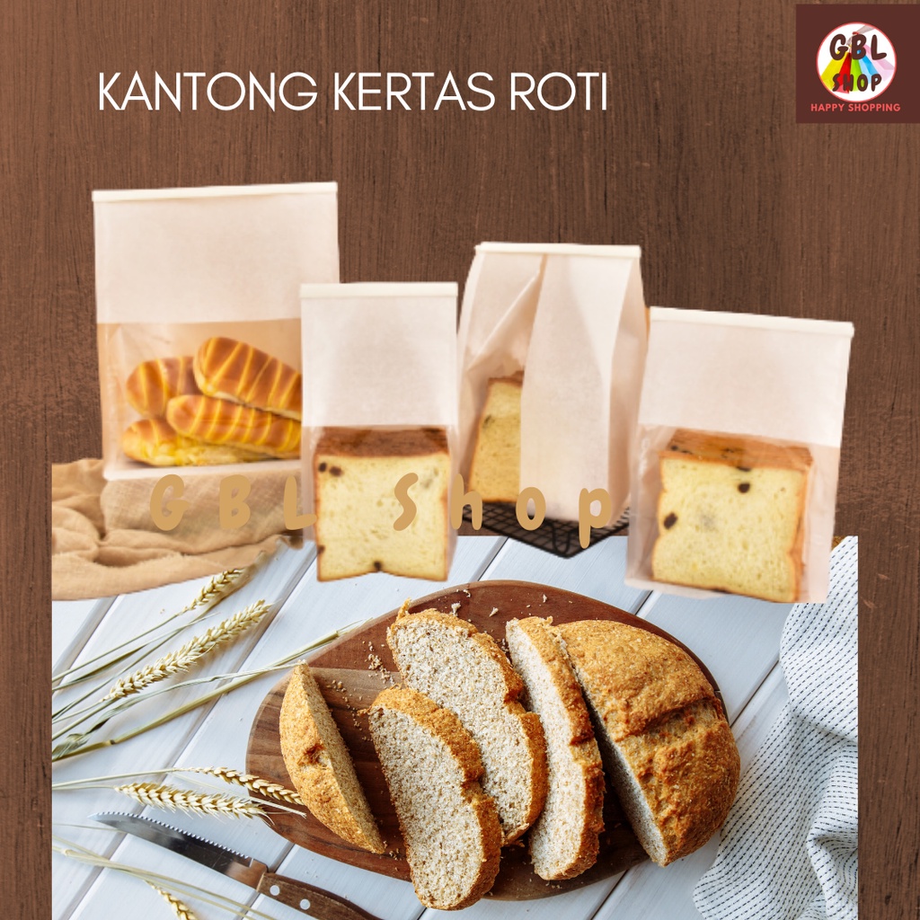 Jual Kantong Roti Kertas 22x28 Toast Paper Bag ( 20pcs ) | Shopee Indonesia