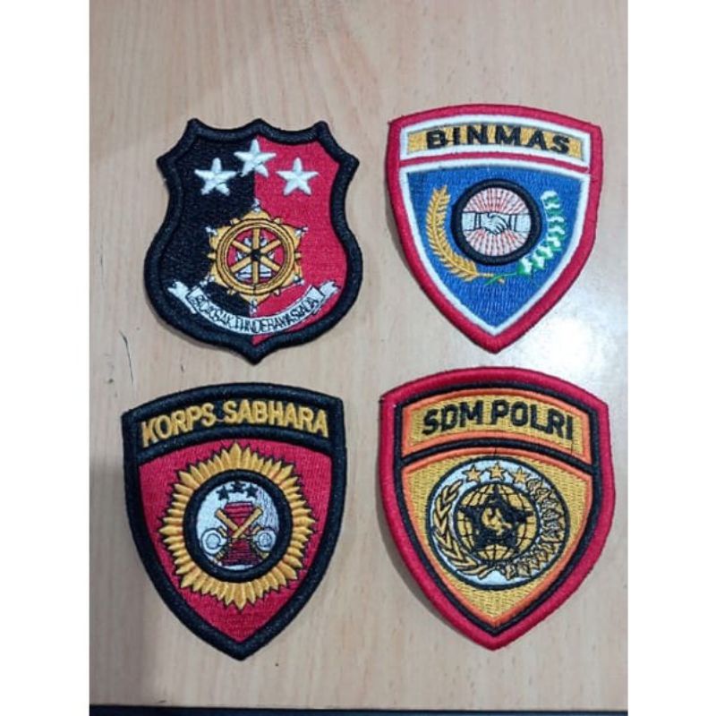 Jual logo Sabhara/Sdm Polri/Binmas/Reserse bordir timbul | Shopee Indonesia