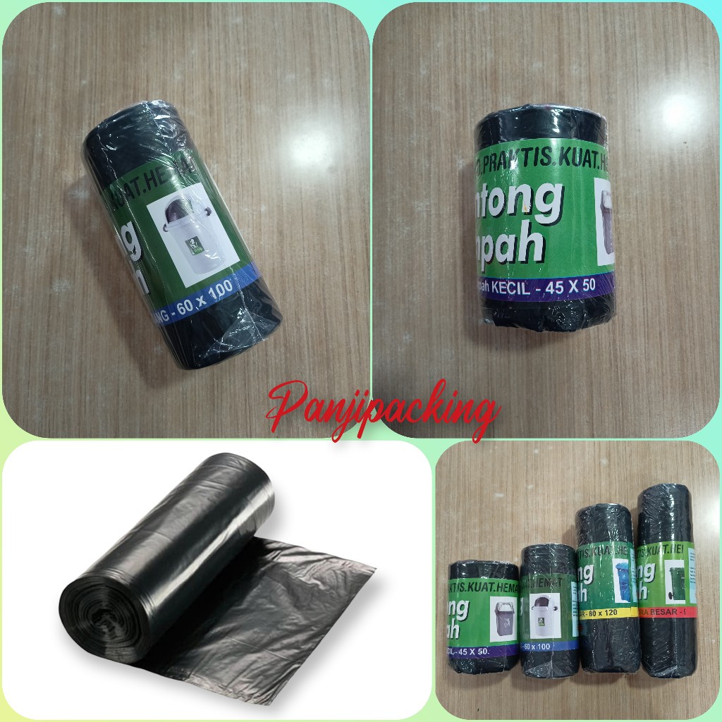 Jual Kantong Plastik Sampah Rol 45x50 / 60x100 Trash Bag Hitam Kecil ...