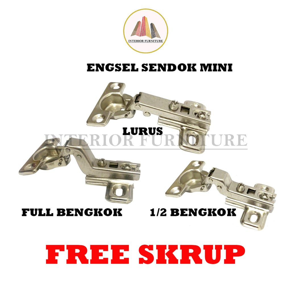 Jual Engsel Pintu Lemari Kecil / Engsel Sendok Mini 26 MM isi 1 Pcs ...