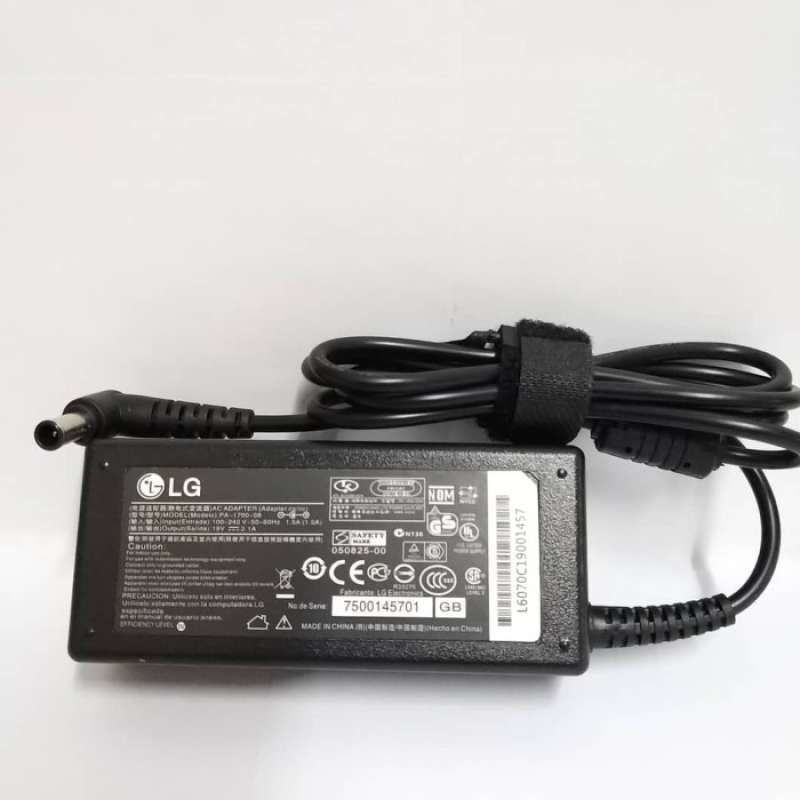 Jual Adaptor Charger LED LG Monitor/ TV LG 19V 1.7A bonus kabel power ...