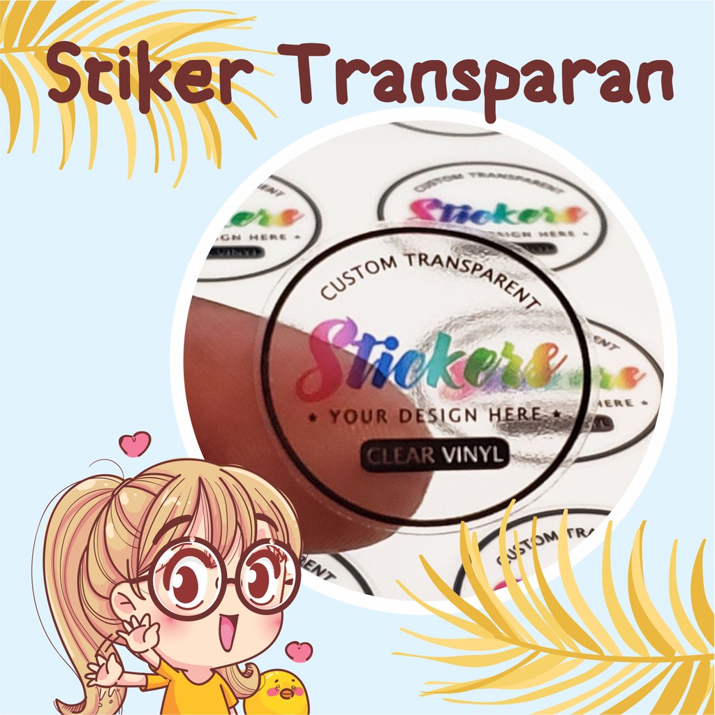 Jual STIKER LABEL TRANSPARAN BULAT KEMASAN MINUMAN SOUVENIR ANTI AIR ...