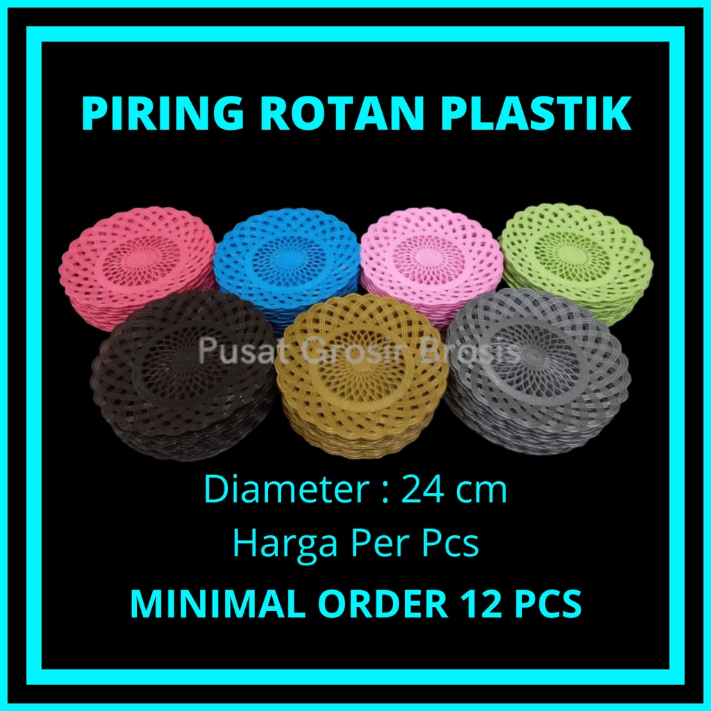 Jual COD - Piring Rotan Plastik Murah Meriah / Piring Lidi Ukuran 24-25 ...