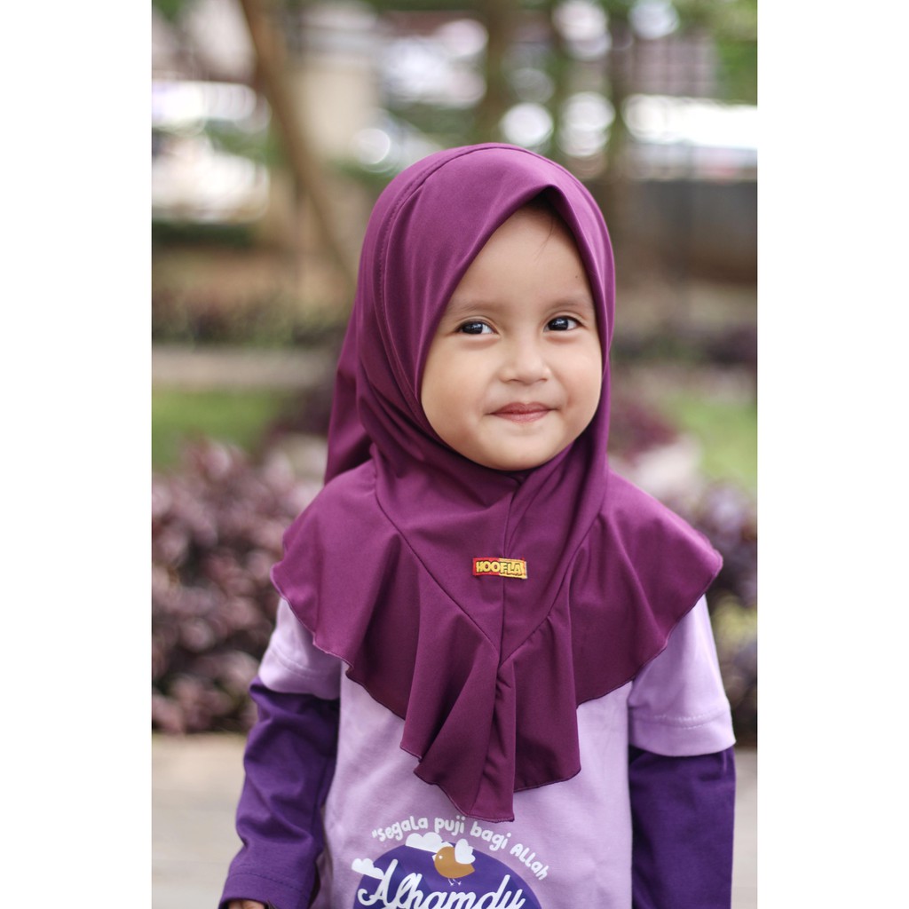Jual HMA03 - Hijab Anak Islami Syar'i Aleesha Hijab Ungu - Hoofla Kids ...