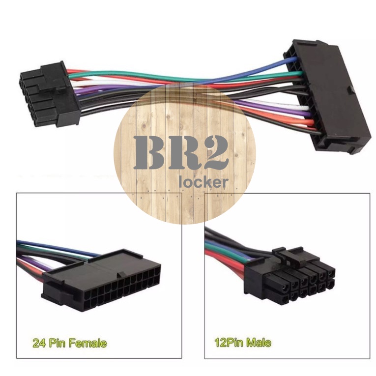 Jual Kabel Power Supply ATX 24 Pin to 12 Pin Kabel Konektor Mainboard ...
