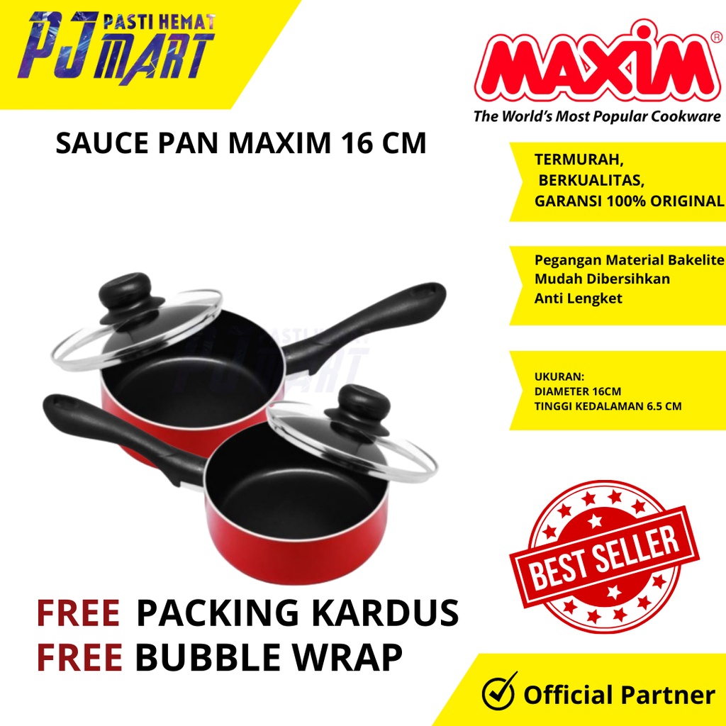 Jual Panci Tutup Maxim | Sauce Pan Maxim 16 cm | Shopee Indonesia