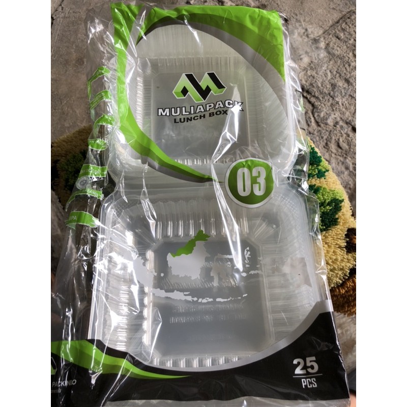 Jual HALAL FOODPACK TOMAT / MULIAPACK lunchbox mealbox polos bening isi ...