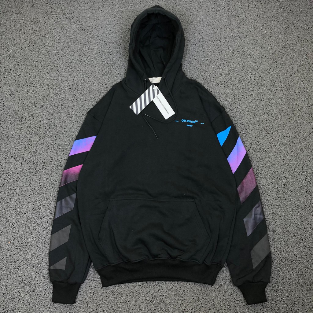 Jual JAKET SWEATER CREWNECK OFF WHITE GRADIENT DIAG ARROW BLACK GENUINE ...