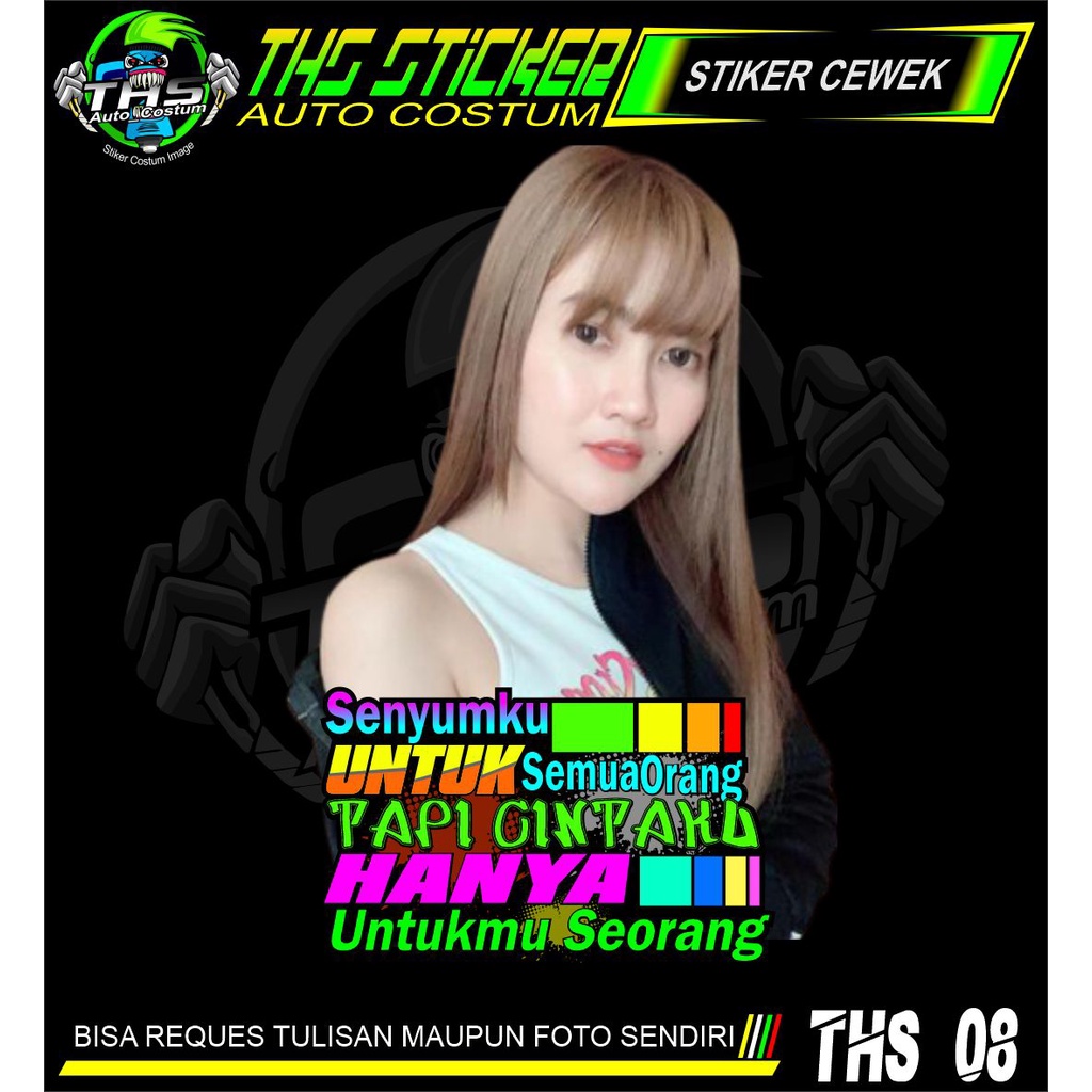 Jual Stiker Cewek Cantik Vector Ukuran Bisa Request Custom Sticker ...