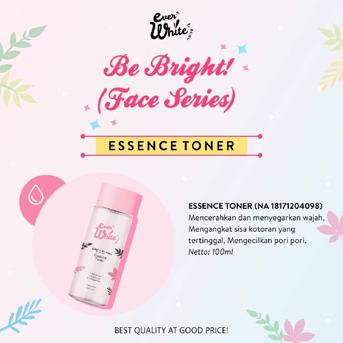 Jual Ever White Toner Be Bright Face Series - 100ml | Shopee Indonesia