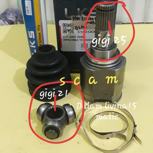 Jual CV JOINT KEPALA AS RODA AS TARIK LIVINA / GRAND LIVINA 1500cc DALAM MATIC [BISA COD ...