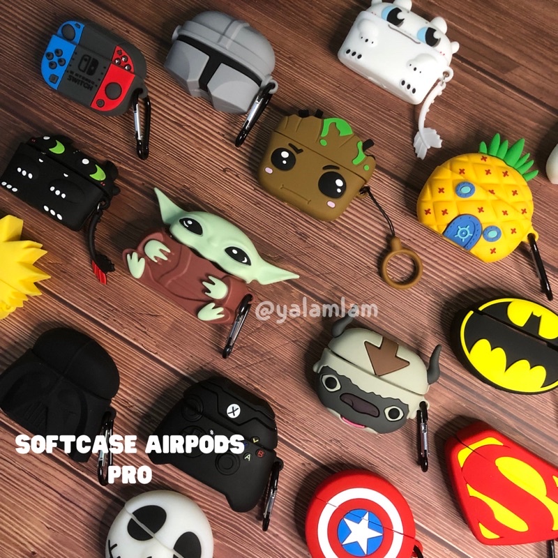 Jual Case Airpods Pro Karakter Kartun 3D Softcase Mandalorian Spongebob ...