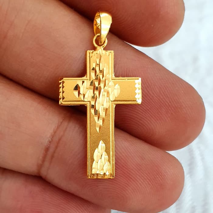 Jual liontin salib emas 70% 700 70 % cross variasi | Shopee Indonesia