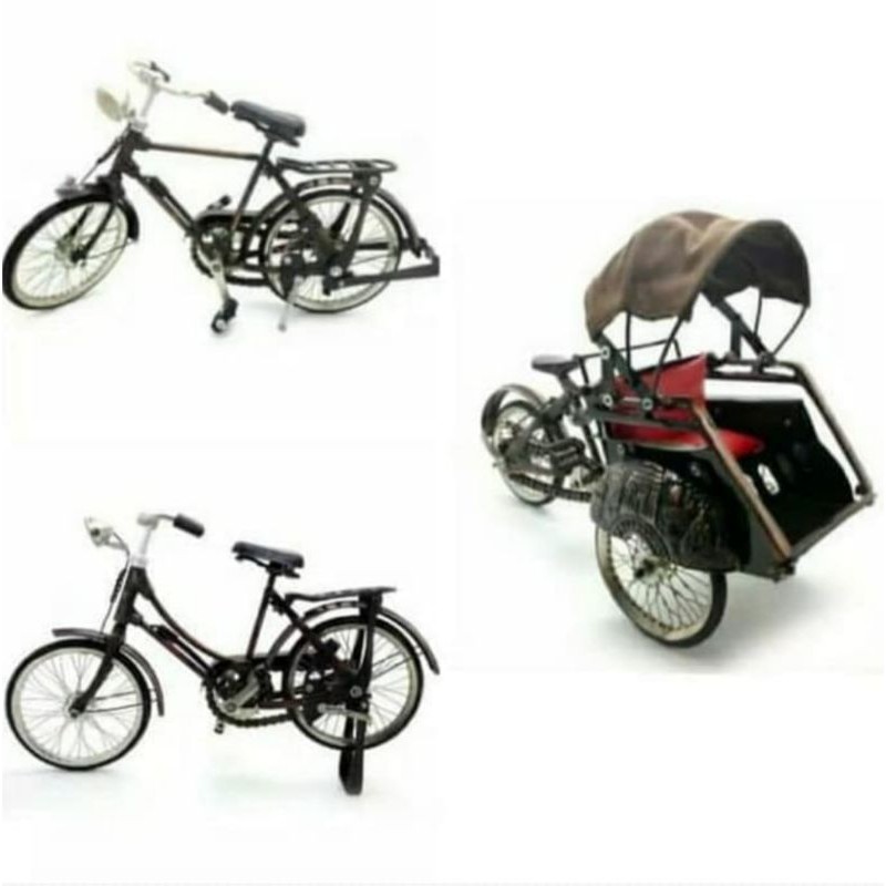Jual PAKET HEMAT MINIATUR BECAK BESI JAWA - SEPEDA BESI ONTEL LAKI LAKI ...