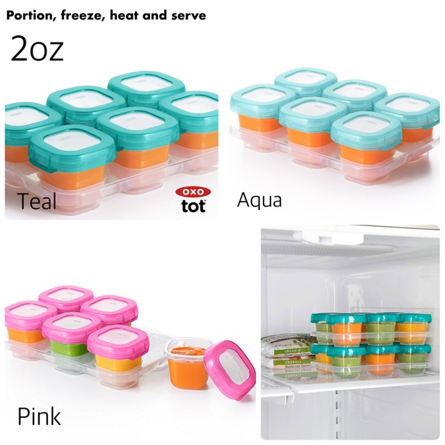 Jual Oxotot Baby Blocks Freezer Pots 2oz, 4oz, 6oz | Shopee Indonesia