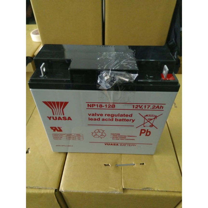 Jual Battery / VRLA / aki kering / baterai / Yuasa NP 18-12 (17,2Ah 12 Volt ) | Shopee Indonesia