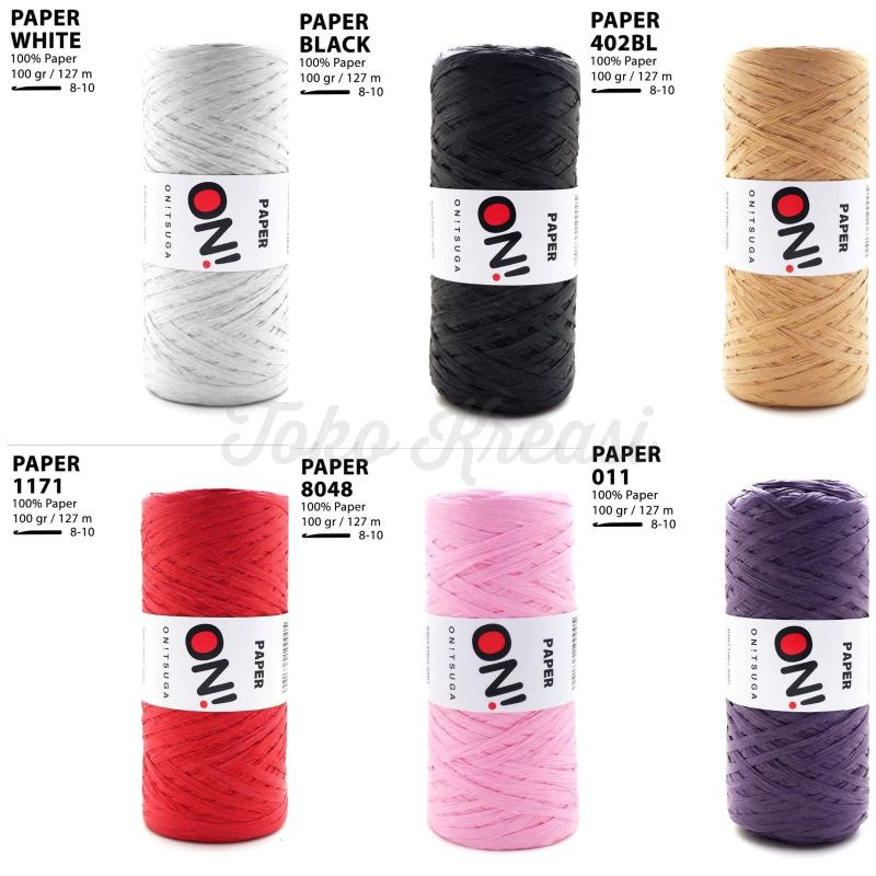 Jual Benang Rajut Paper Yarn / Benang Paper Merk Onitsuga | Shopee ...