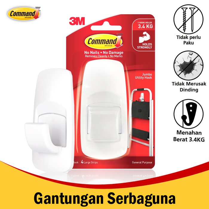 Jual TcHome 3M Gantungan Serba Guna 3M Jumbo Hook 17004 Command ...