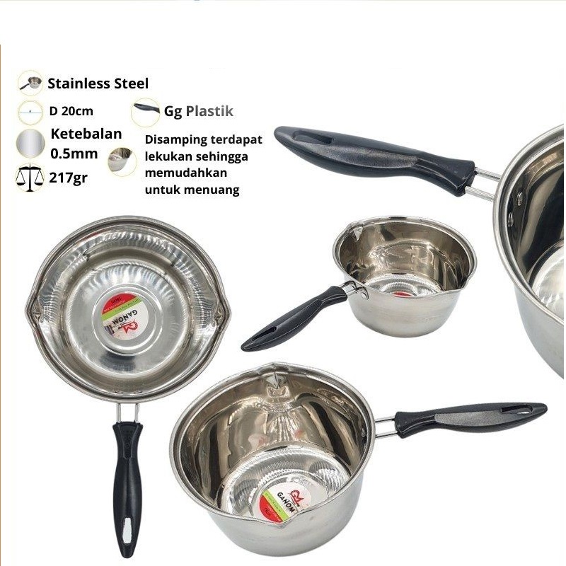 Jual Panci susu GG 20 cm STAINLESS STEEL MILK PAN | Shopee Indonesia