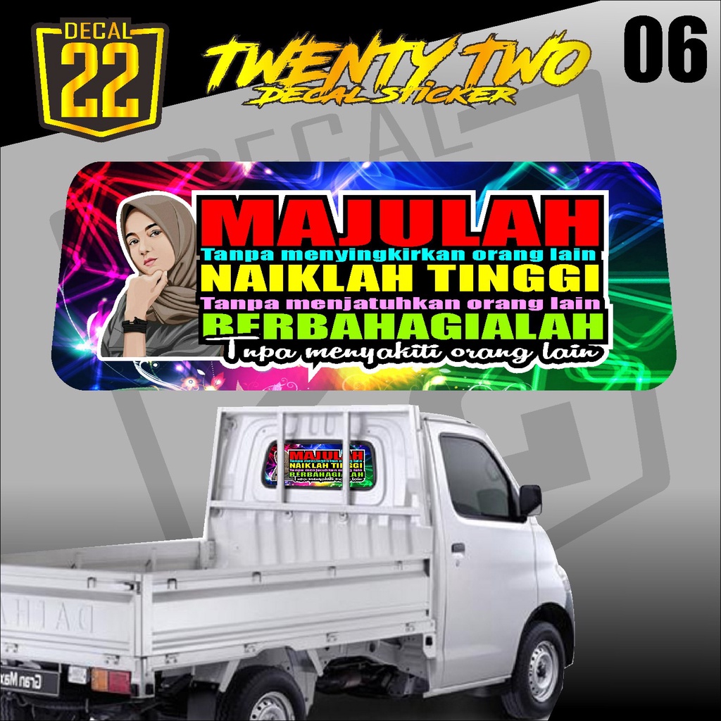 Jual STIKER ONE WAY KACA BELAKANG GRAND MAX STIKER PICK UP KODE 05 DUA ...