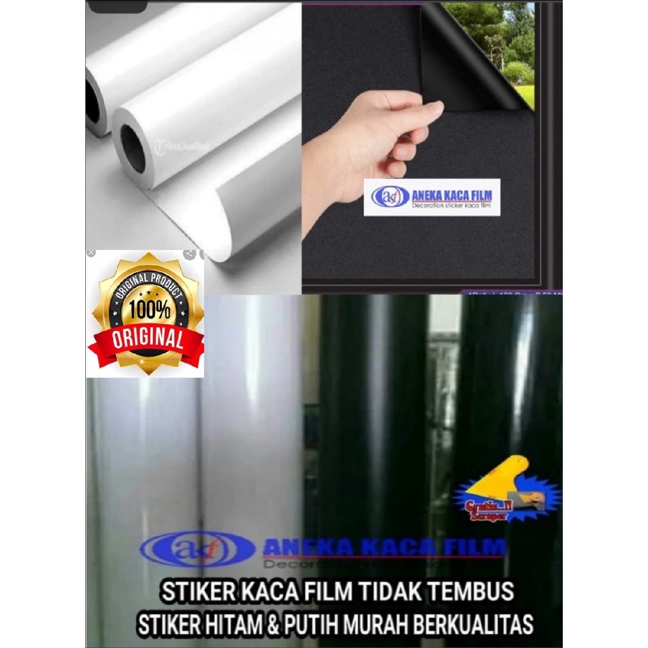 Jual stiker/sticker kaca film hitam & putih tidak tembus/kaca film ...