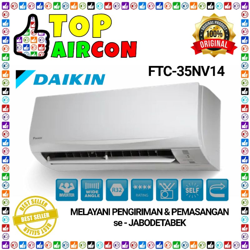 Jual AC DAIKIN FTC 35 1,5 PK THAILAND + PASANG INSTALASI | Shopee Indonesia