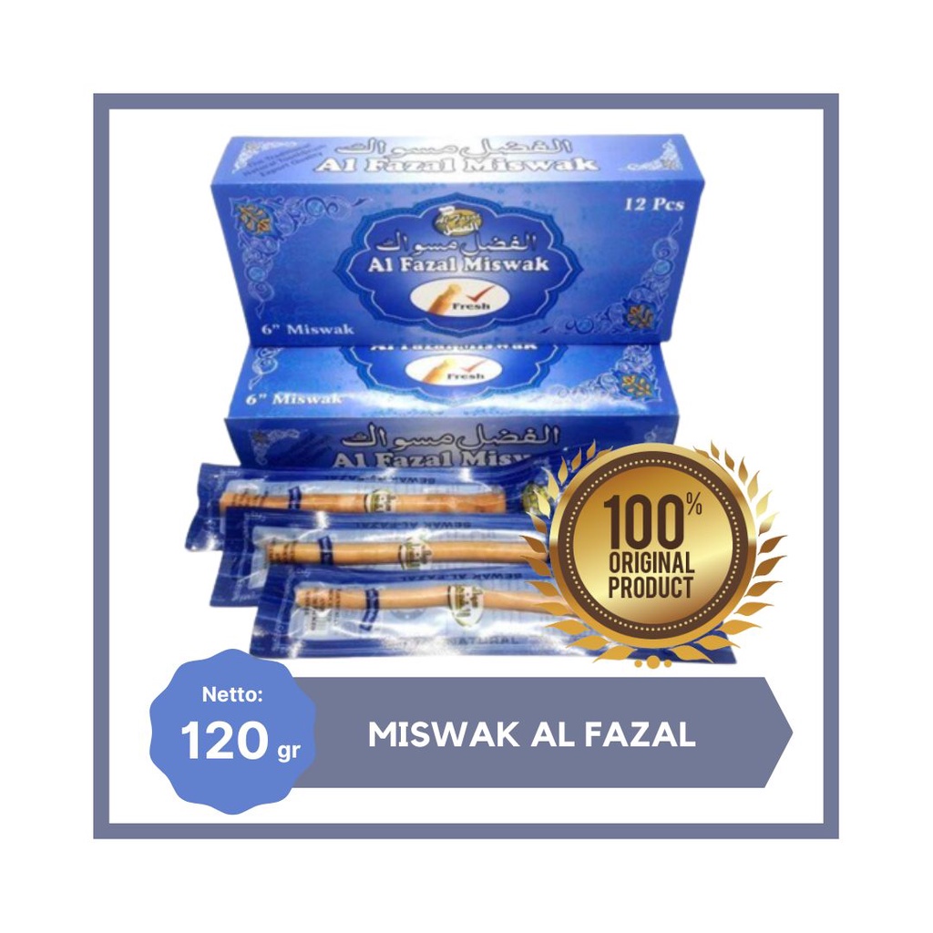 Jual MISWAK AL FAZAL MISWAK SIWAK ASLI IMPORT PAKISTAN 1PCS | Shopee ...