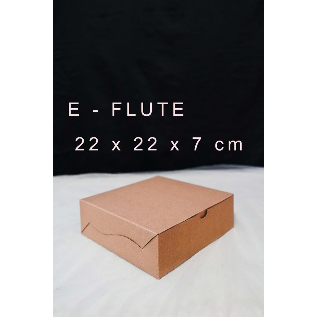 Jual Box EFlute Coklat 22x22x7 Cm Kardus BOX Karton Packaging Kotak ...