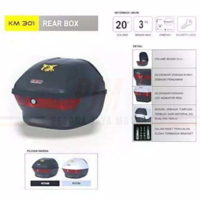 Jual Box Motor Box Belakang Motor KMI Type 301 Kapasitas 20 Liter ...