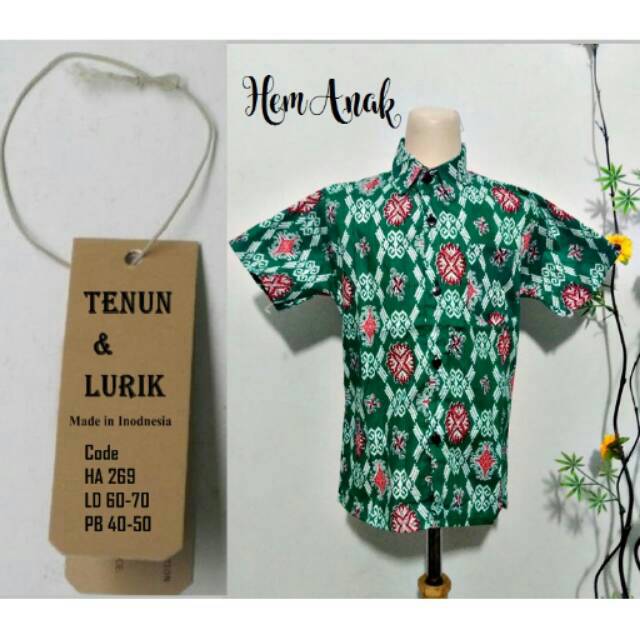 Jual Hem Tenun | Hem Anak Tenun | Hem Anak Lurik | Shopee Indonesia