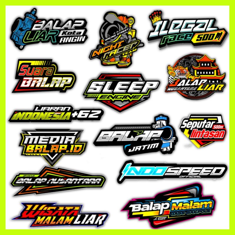 Jual Stiker balap / sticker bengkel lengkap terbaru viral / sticker ...