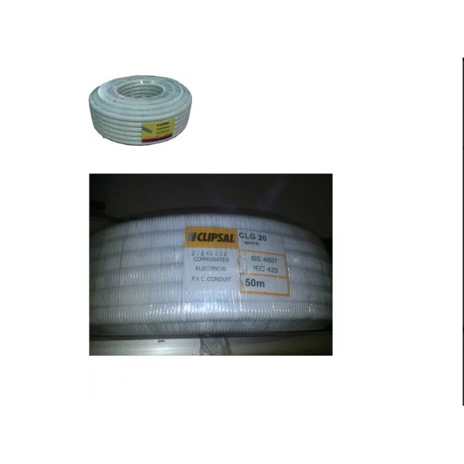 Jual Flexible / Fleksibel conduit Pvc 20mm clipsal meteran | Shopee ...