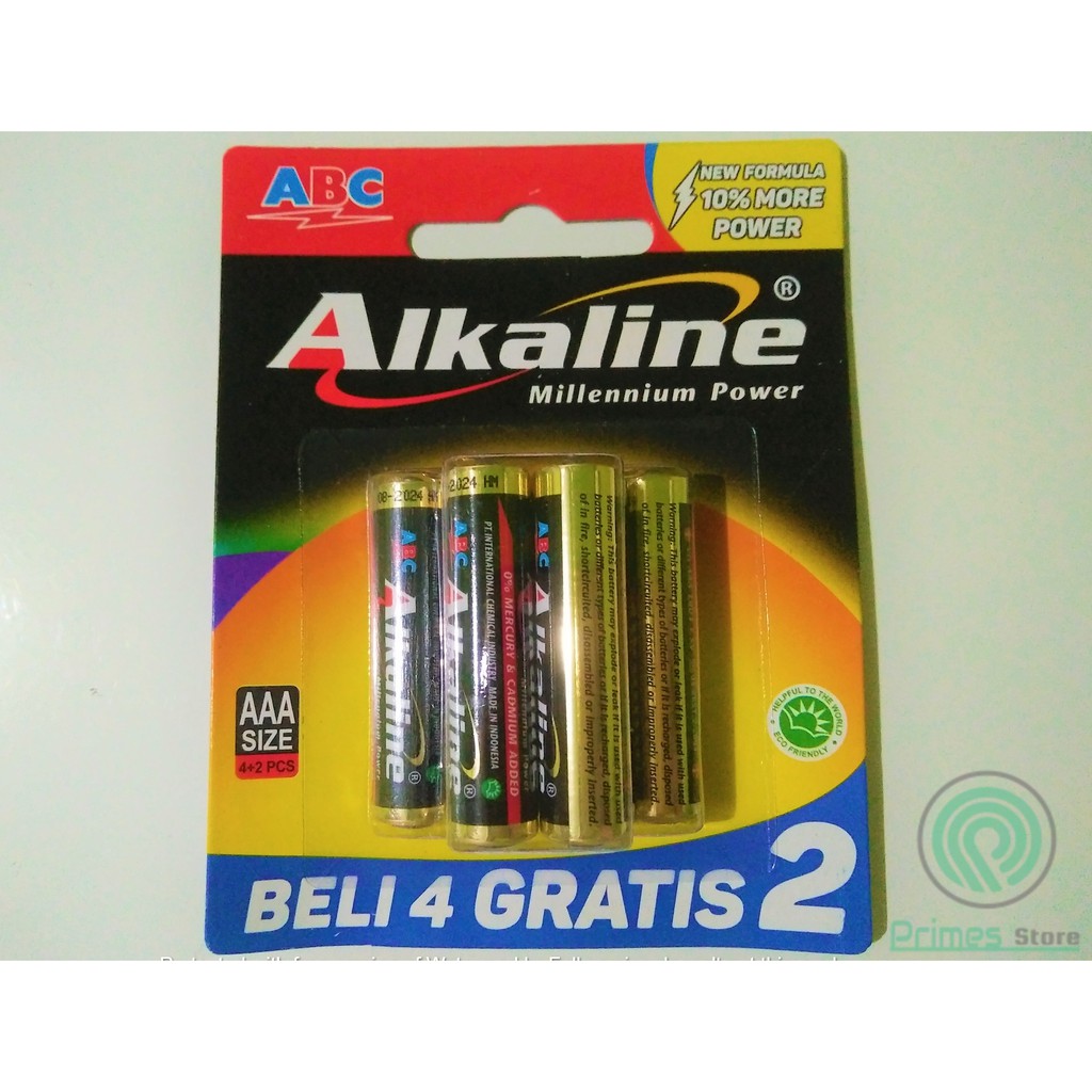 Jual Baterai ABC Alkaline AAA Isi 6 Pcs | Shopee Indonesia