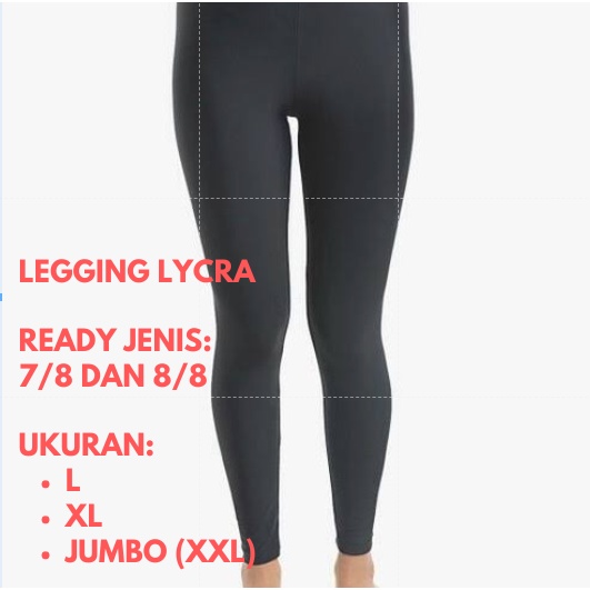 Jual Leging Lycra Premium 7/8 dan 8/8 Bahan Licin dan Elastis LEGGING ...