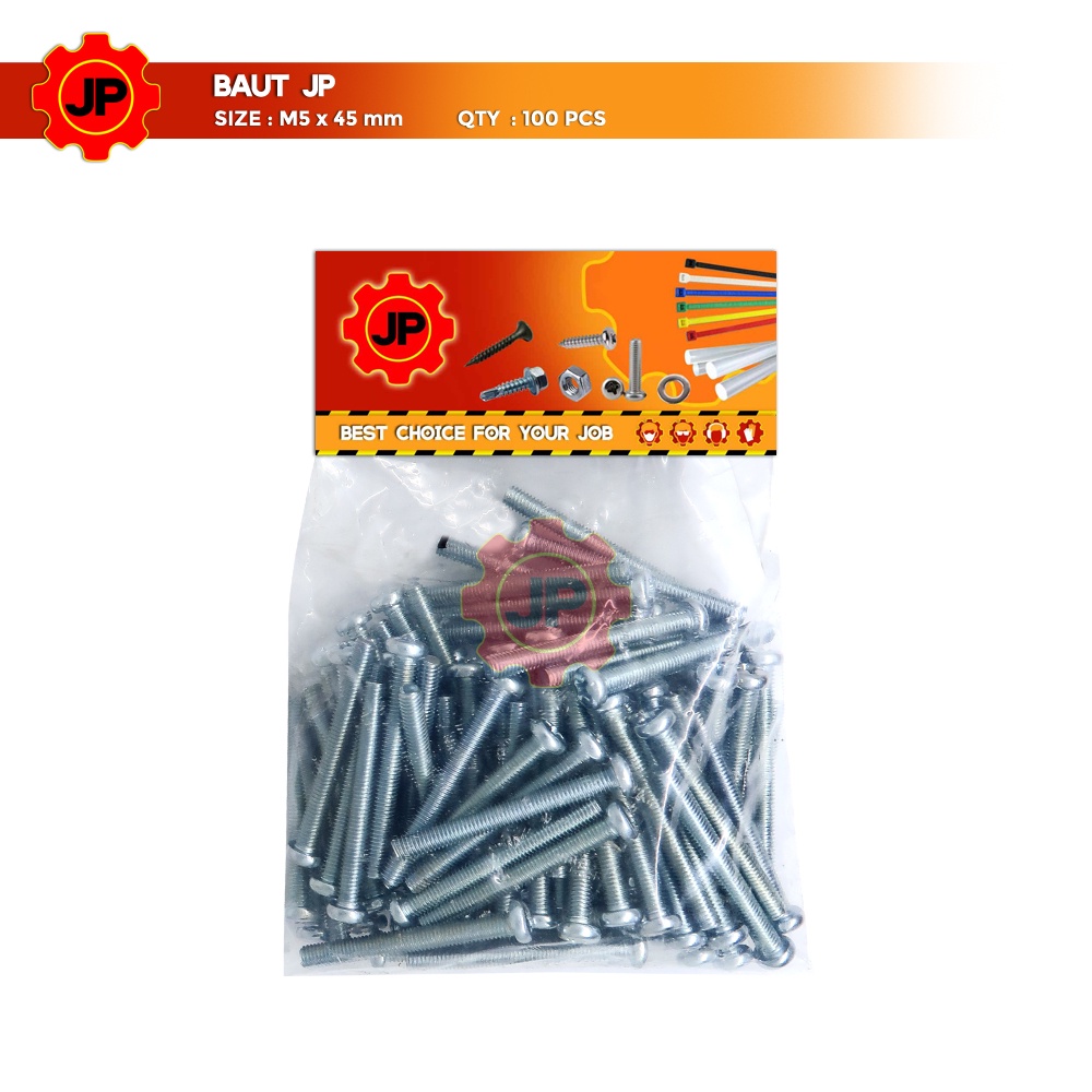 Jual BAUT JP M 5 x 45 MM - SEKRUP SKRUP BAUT JP 5x45 M5 x 45 ISI 100 ...