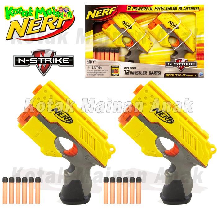 Jual Nerf Gun N-Strike Scout IX-3 2 Blaster Pistol Nerf Original ...