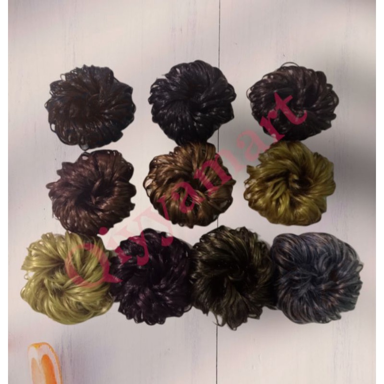 Jual aksesoris rambut / Karet ulir / Rambut palsu model ikat rambut ...