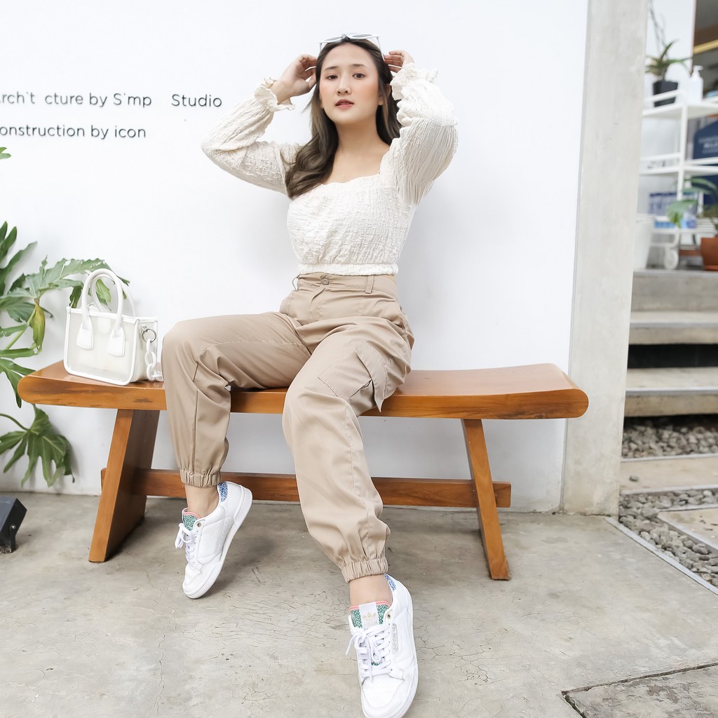 Jual KR JOGGER PANTS COKSU, BLACK, PURPLE, WHITE, ARMY CELANA ASLI ...