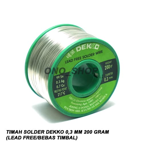 Jual Timah Solder Dekko 0,3 mm 200 Gram (Lead Free/Bebas Timbal ...