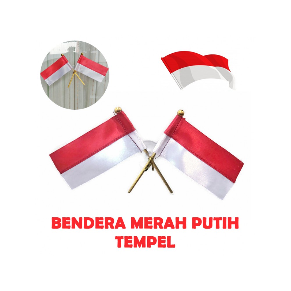 Jual Bendera Merah Putih 17 Agustus Tempel Kaca Merah Putih Silang ...