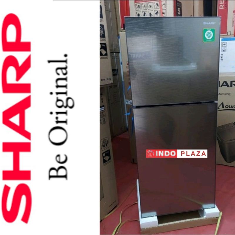 Jual KULKAS SHARP 2 PINTU SJ-246XG Model pintu kaca | Shopee Indonesia