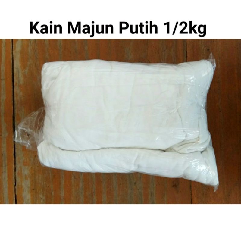 Jual BACA DESKRIPSi Kain Majun Putih Polos Lembaran Tanpa Jahitan 1/2 ...