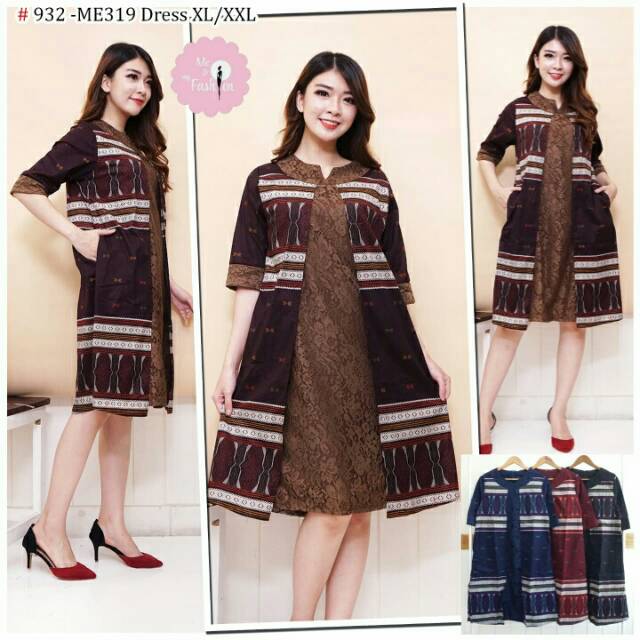 Jual Dress wanita, dress import bahan katun strecth mix brukat sangat ...