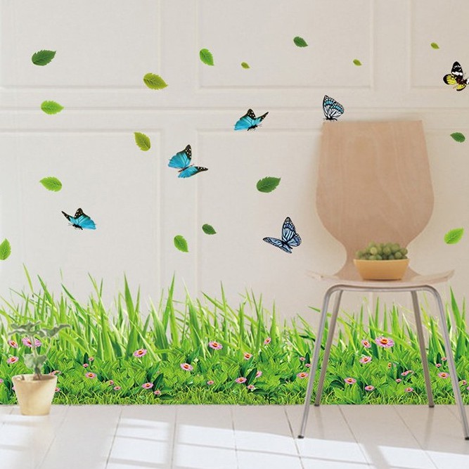 Jual RELIZA WALLSTICKER WALL BORDER RUMPUT PAGAR BUNGA STIKER DINDING ...
